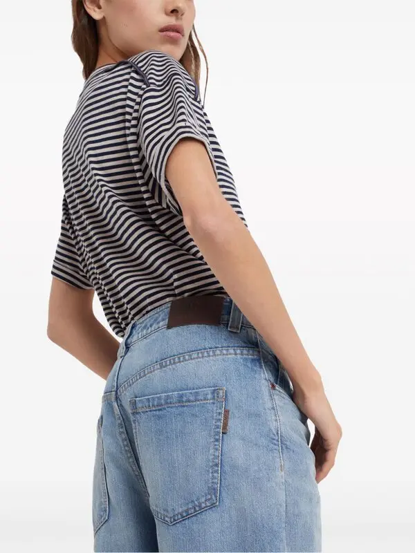 Brunello Cucinelli Logo-patch Tapered Jeans