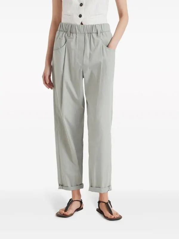 Brunello Cucinelli Straight-leg Cotton Trousers