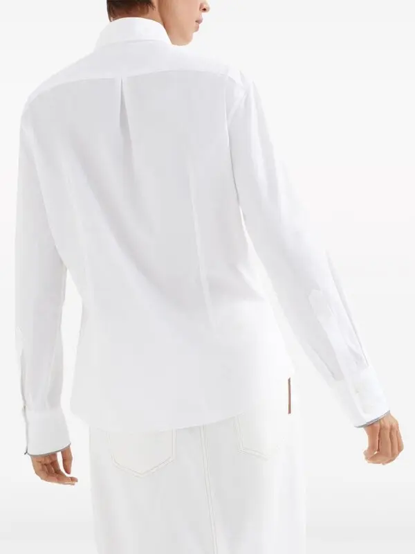 Brunello Cucinelli Monili-trim Cotton Shirt