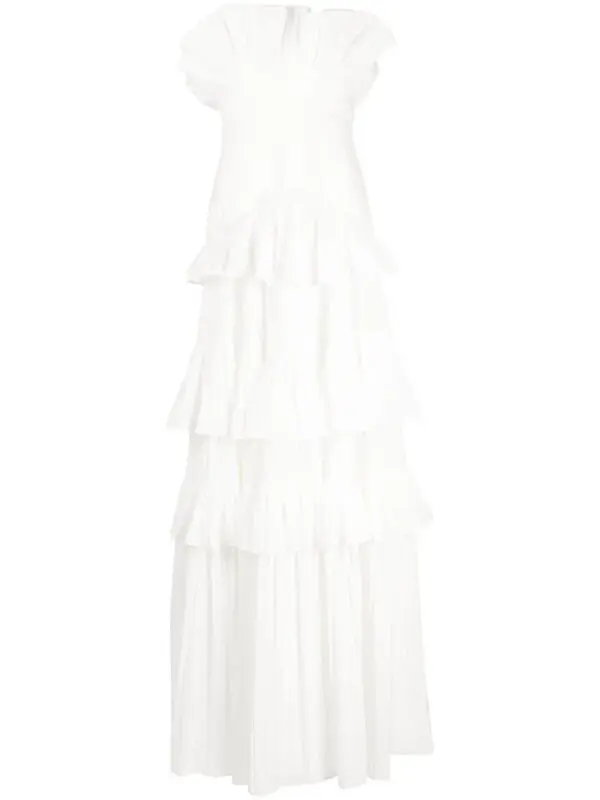 Acler Ascot Ruffled Strapless Gown