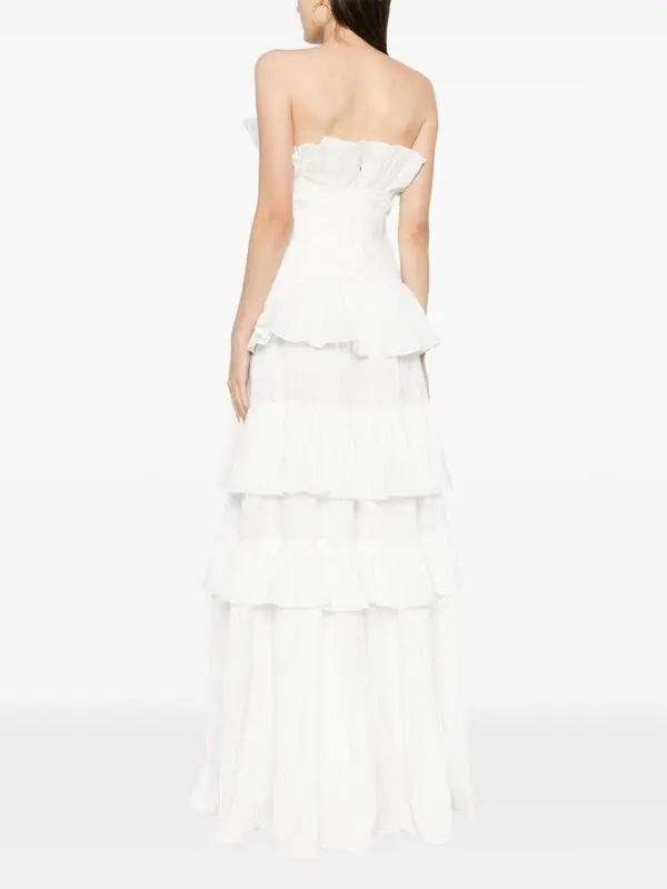 Acler Ascot Ruffled Strapless Gown