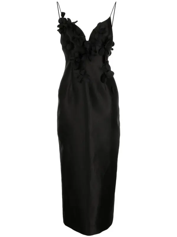 Acler Isla Column Midi Dress - Black | Editorialist