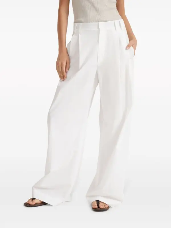 Brunello Cucinelli Tailored Cotton Wide-leg Trousers