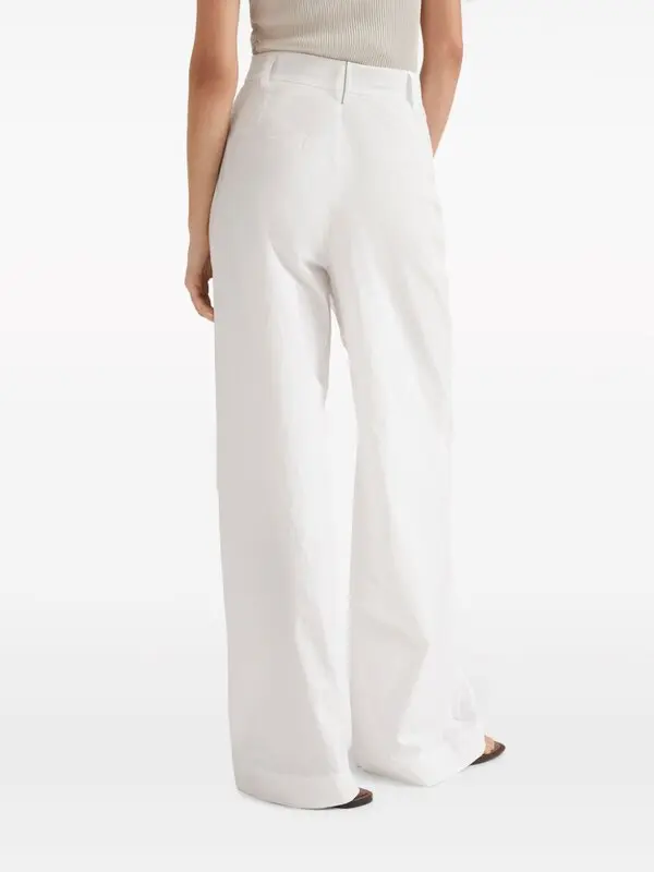 Brunello Cucinelli Tailored Cotton Wide-leg Trousers