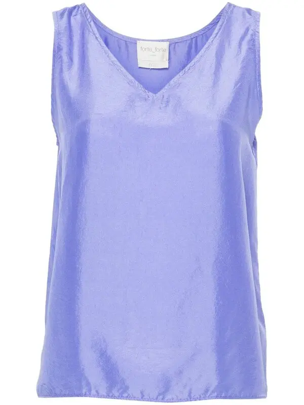 FORTE_FORTE Sleeveless Silk Top