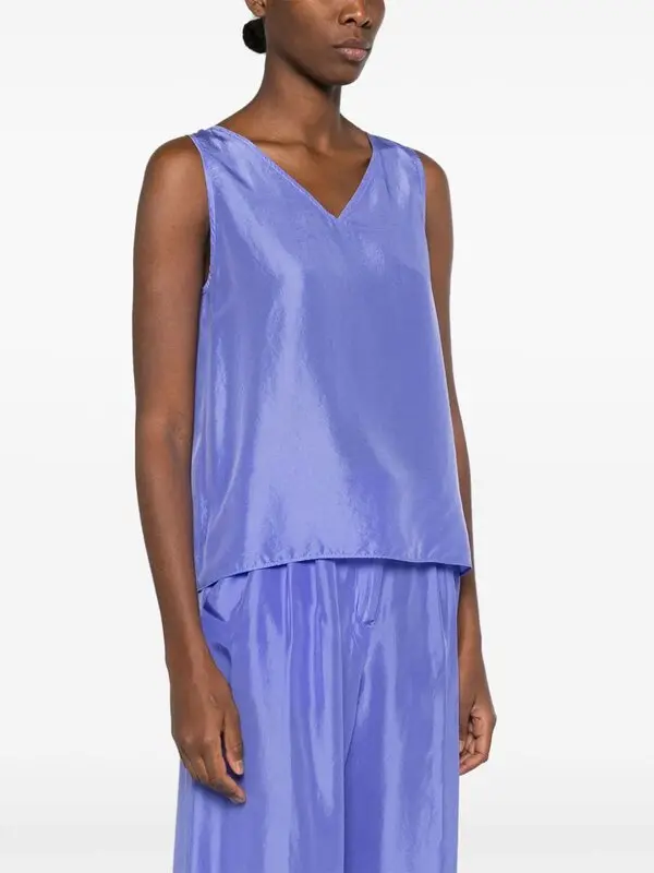 FORTE_FORTE Sleeveless Silk Top