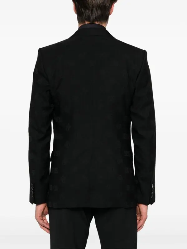 Dolce & Gabbana Monogram-jacquard Wool Blazer