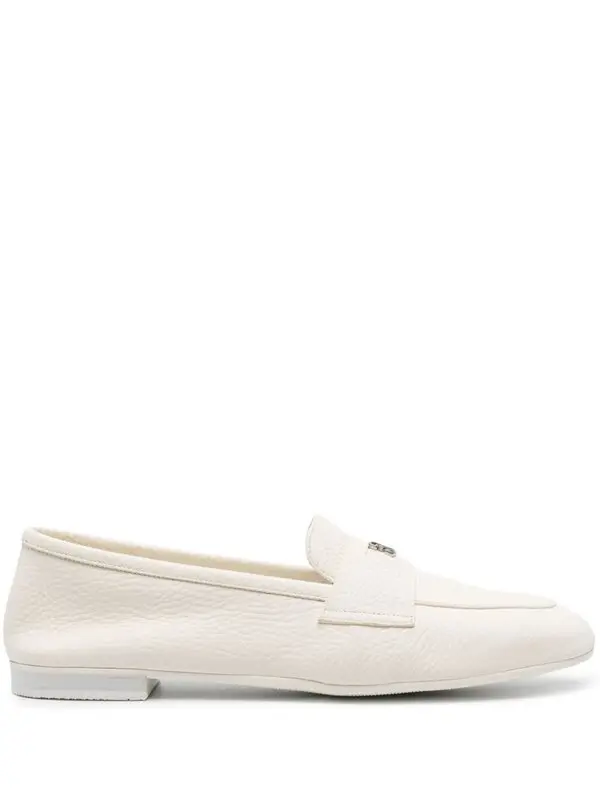 Casadei Antilope Leather Loafers - Neutrals