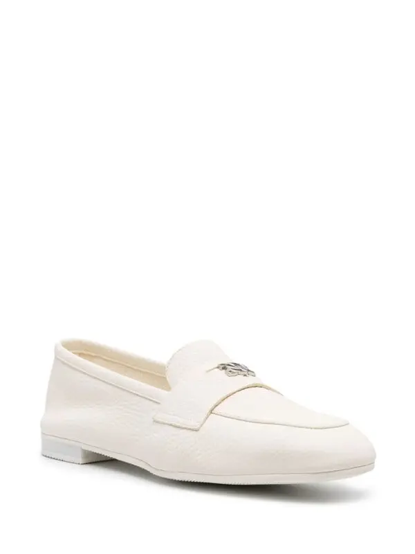 Casadei Antilope Leather Loafers - Neutrals