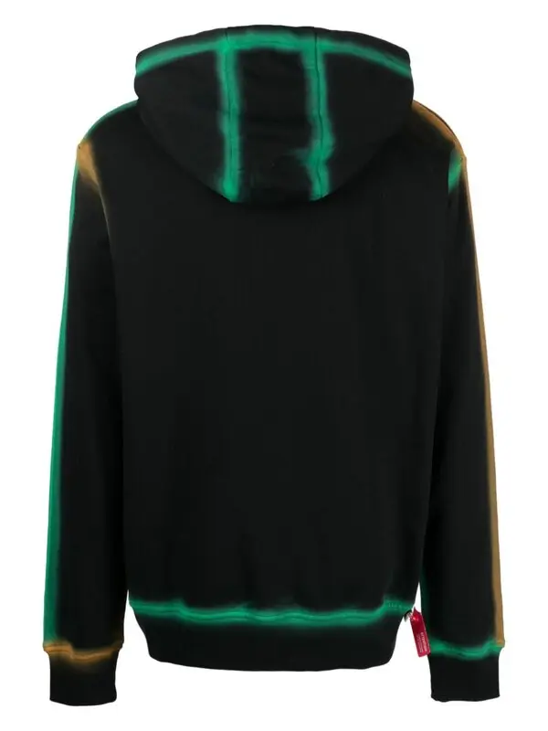 MOSTLY HEARD RARELY SEEN Furry Graphic-print Cotton Hoodie - Black