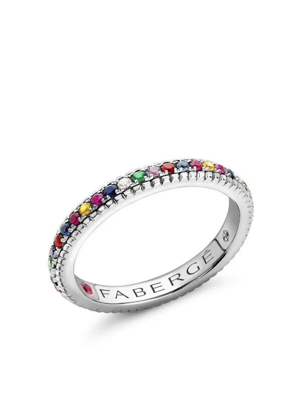 Faberge Colour Of Love Multi-stone Ring - Silver