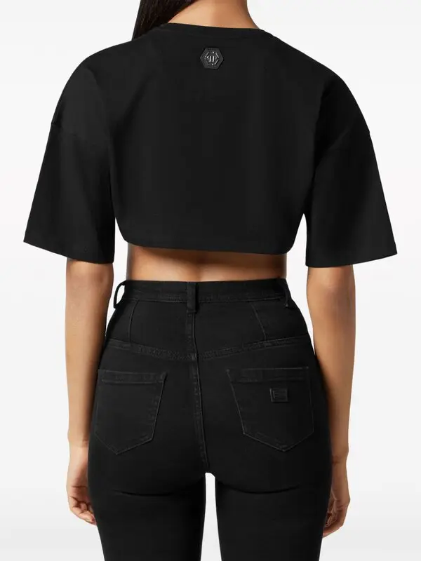Philipp Plein Crystal-embellished Logo T-shirt