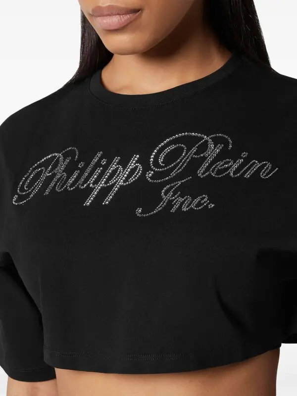 Philipp Plein Crystal-embellished Logo T-shirt