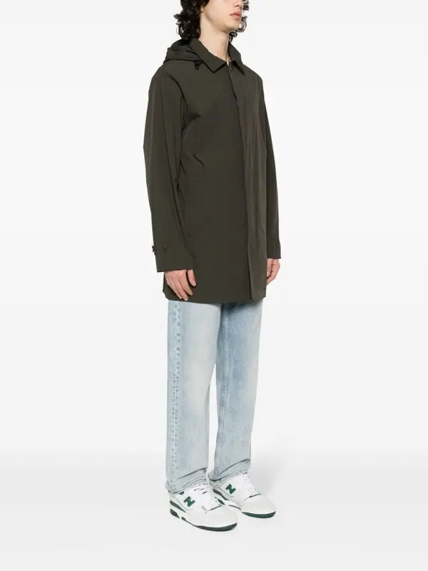 Aspesi Single-breasted Raincoat - Green