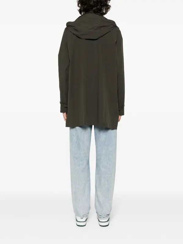 Aspesi Single-breasted Raincoat - Green