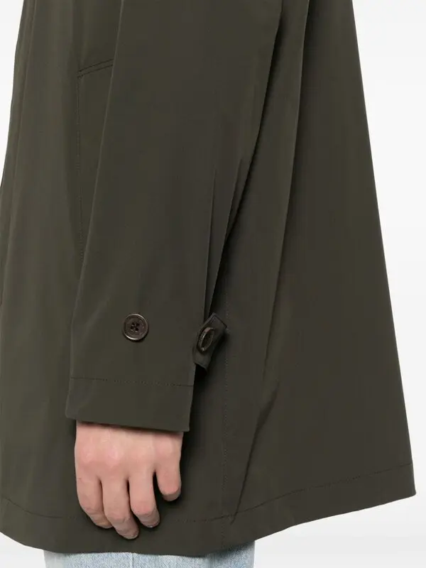 Aspesi Single-breasted Raincoat - Green