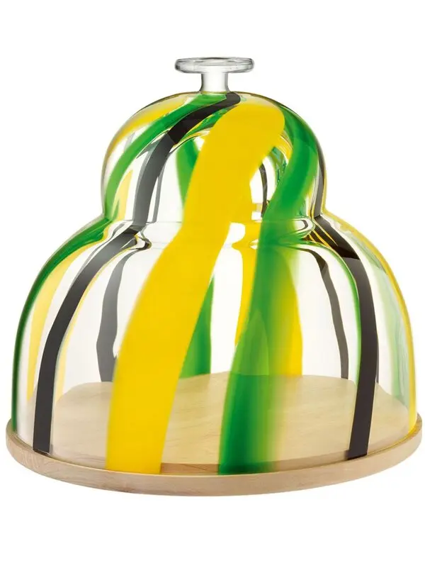 LSA INTERNATIONAL Folk Glass Dome And Base - Yellow
