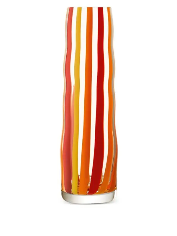 LSA INTERNATIONAL Folk Striped Glass Vase - Red