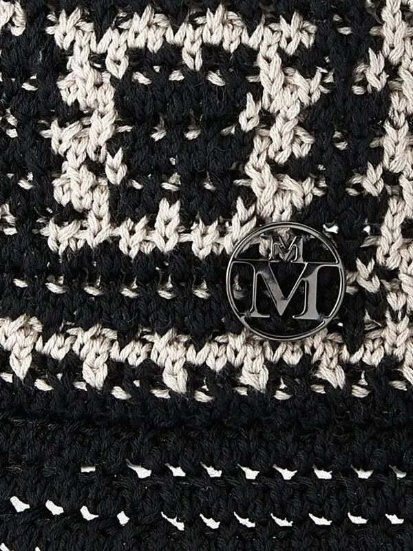 MAISON MICHEL Axel Crochet Bucket Hat - Black