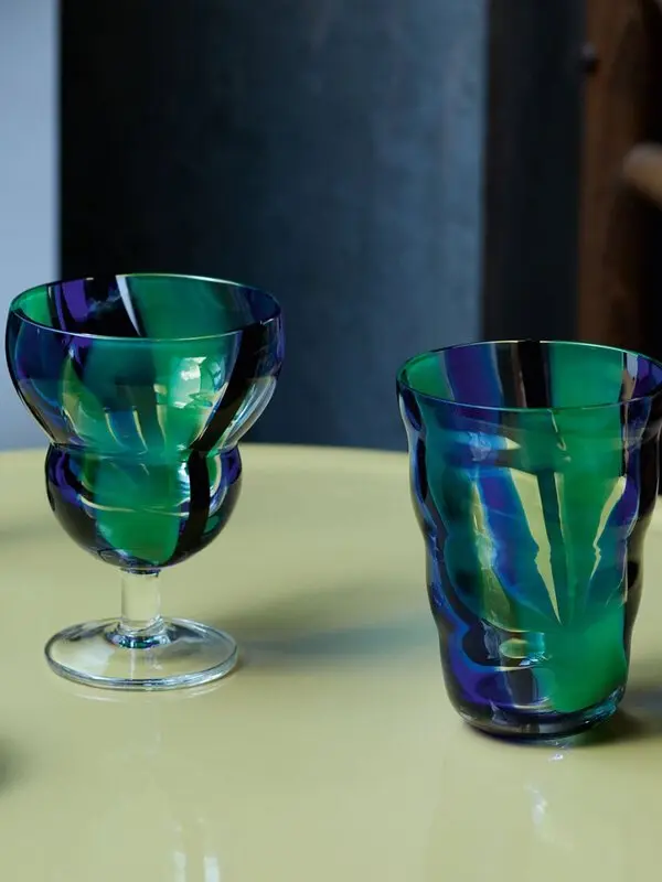 LSA INTERNATIONAL Folk Glass Tumblers