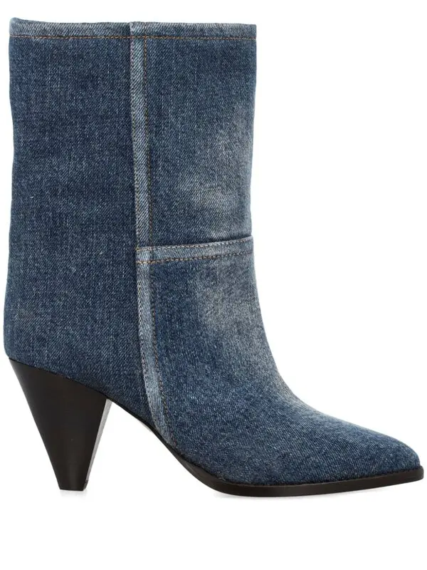Isabel Marant Étoile Rouxa 75mm Denim Boots - Blue