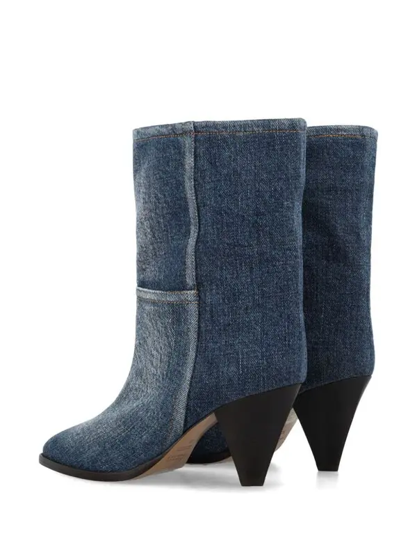 Isabel Marant Étoile Rouxa 75mm Denim Boots - Blue