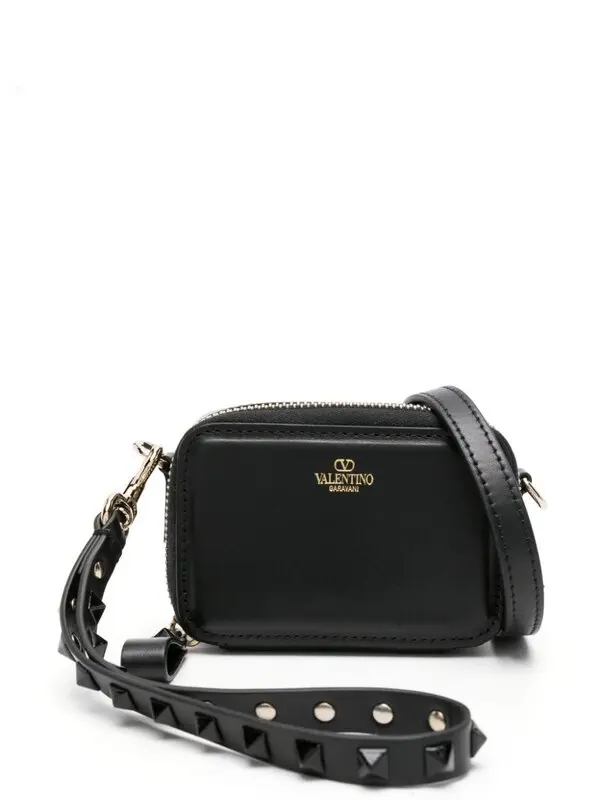 Valentino Garavani Rockstud Leather Crossbody Wallet - Black