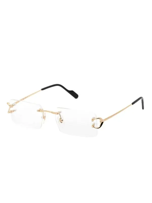 CARTIER Rimless Rectangle-frame Glasses