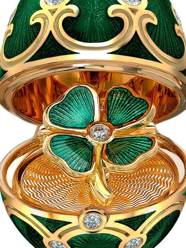 Faberge 18kt Gold Diamond Surprise Locket Necklace
