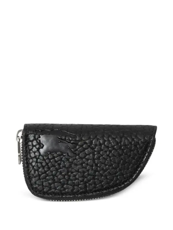Burberry Shield Leather Coin Purse - Black
