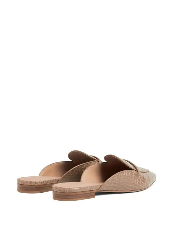 MALONE SOULIERS Berto Crocodile-embossed Mules