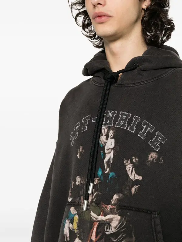 Off-White Graphic-print Cotton Hoodie