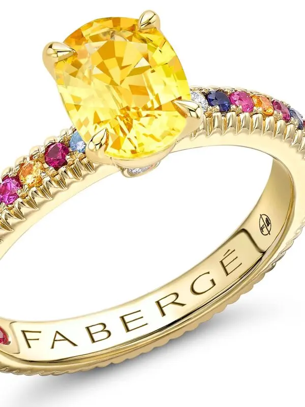 Faberge 18kt Gold Multi-stone Ring - Yellow
