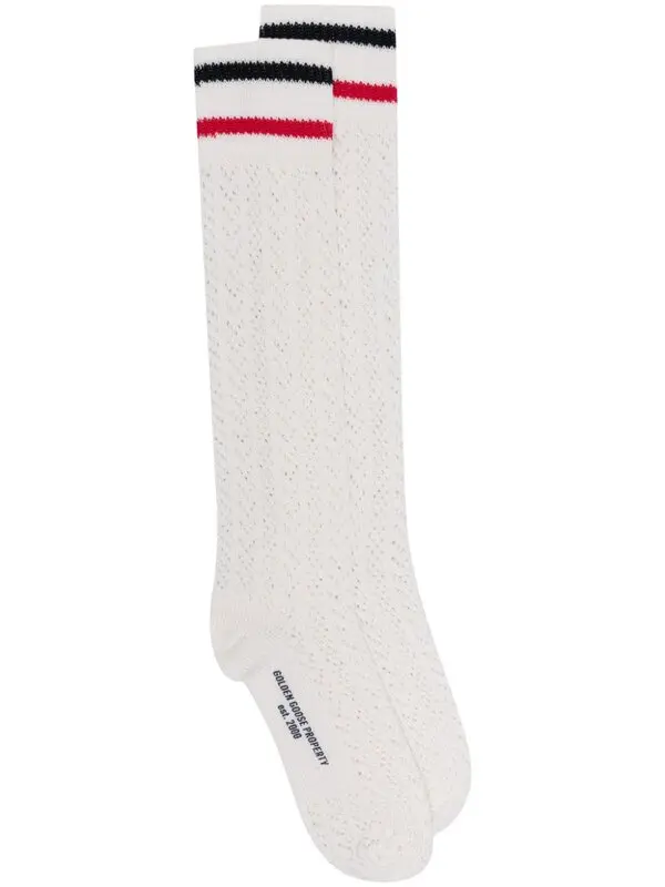 Golden Goose Open-knit Socks - White
