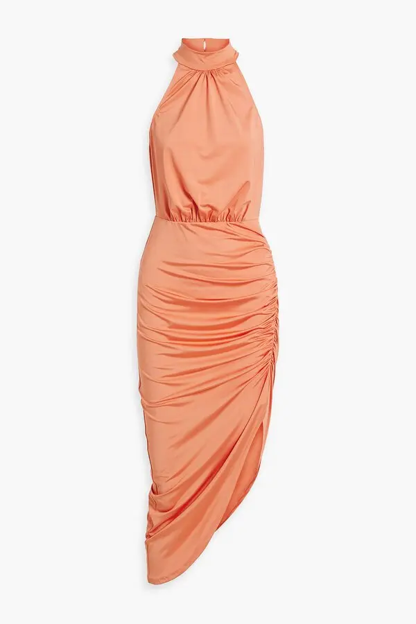 Veronica Beard Sylvie Draped Jersey Dress In Peach - 70% Off | Editorialist