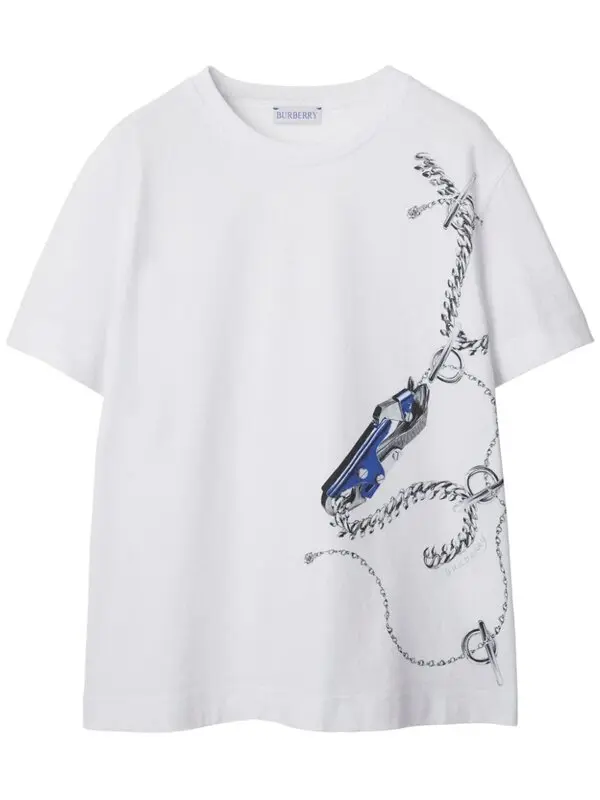 Burberry Knight Print T-shirt - White
