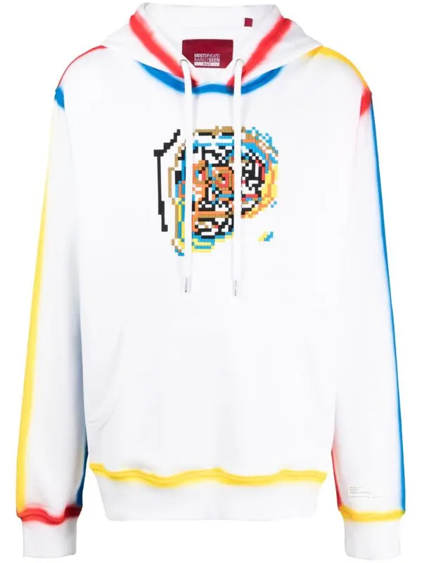 MOSTLY HEARD RARELY SEEN Graphic-print Cotton Hoodie - White