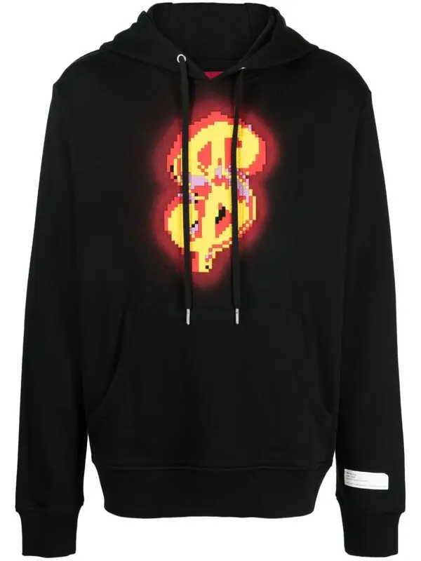 MOSTLY HEARD RARELY SEEN Money Sign Graphic-print Cotton Hoodie - Black