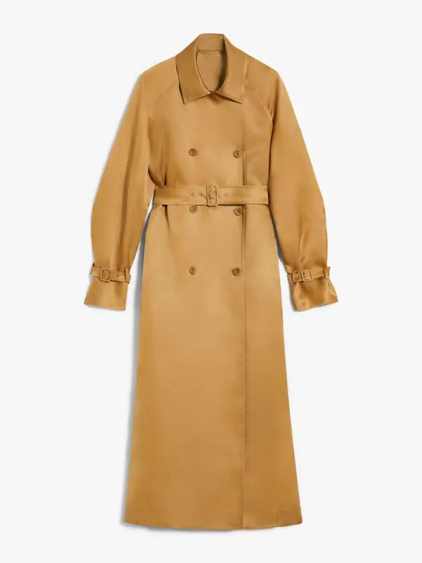 Max Mara Oversized Organza Trench Coat - Tobacco | Editorialist