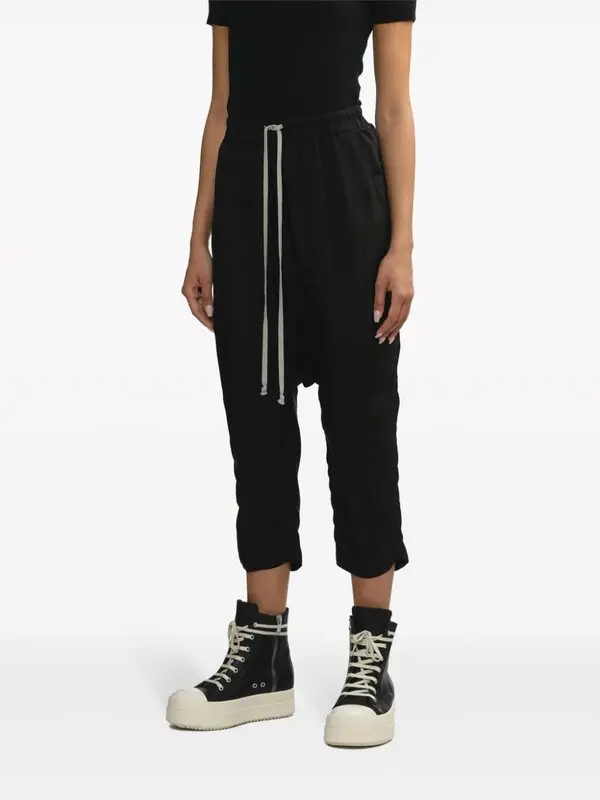 Rick Owens Pressed-crease Cropped Trousers