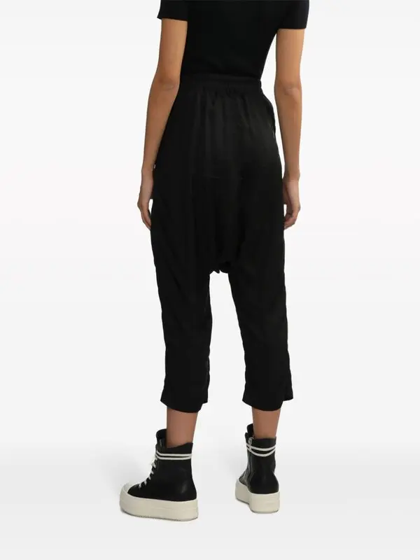 Rick Owens Pressed-crease Cropped Trousers