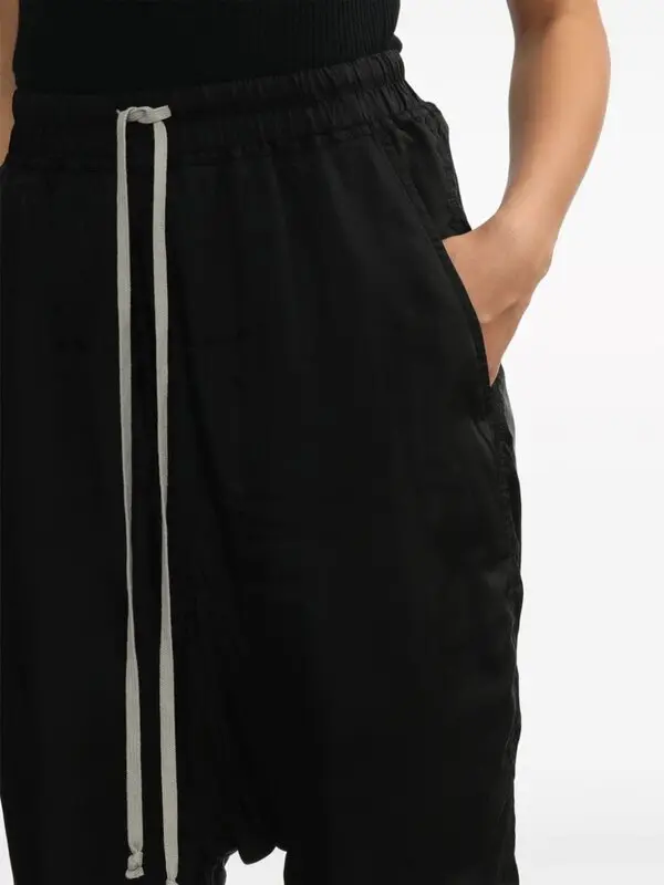 Rick Owens Pressed-crease Cropped Trousers