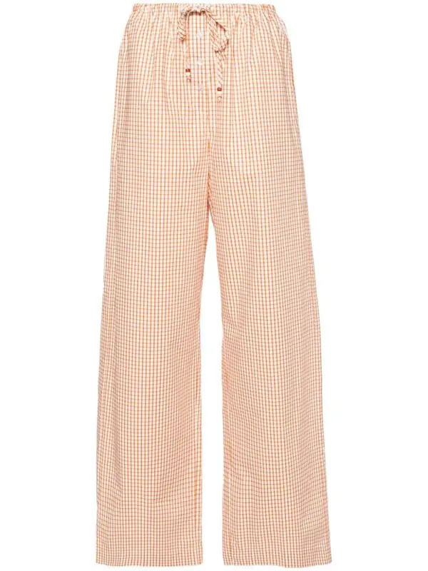FORTE_FORTE Gingham-check Trousers - Brown