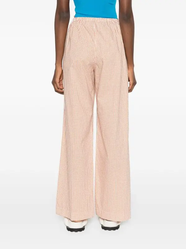FORTE_FORTE Gingham-check Trousers - Brown