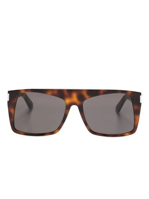 Saint Laurent Sl651 Oversize-frame Sunglasses - Brown