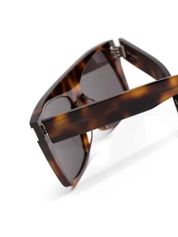 Saint Laurent Sl651 Oversize-frame Sunglasses - Brown
