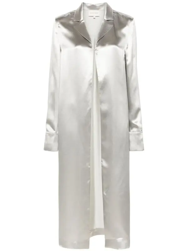 Loulou De Saison Satin Silk-blend Long Shirt