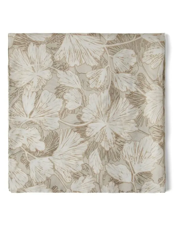 Brunello Cucinelli Floral-print Silk Scarf
