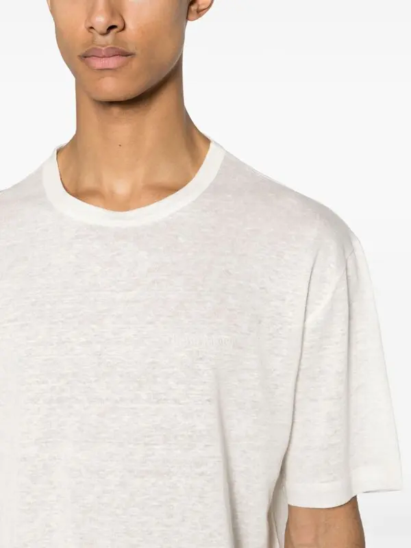 Palm Angels Semi-sheer Linen T-shirt