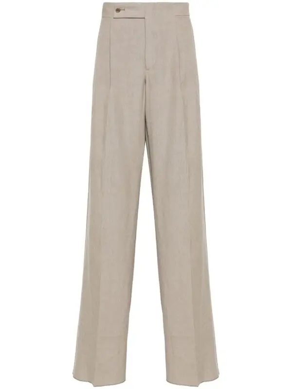 Giorgio Armani Linen Straight-leg Trousers